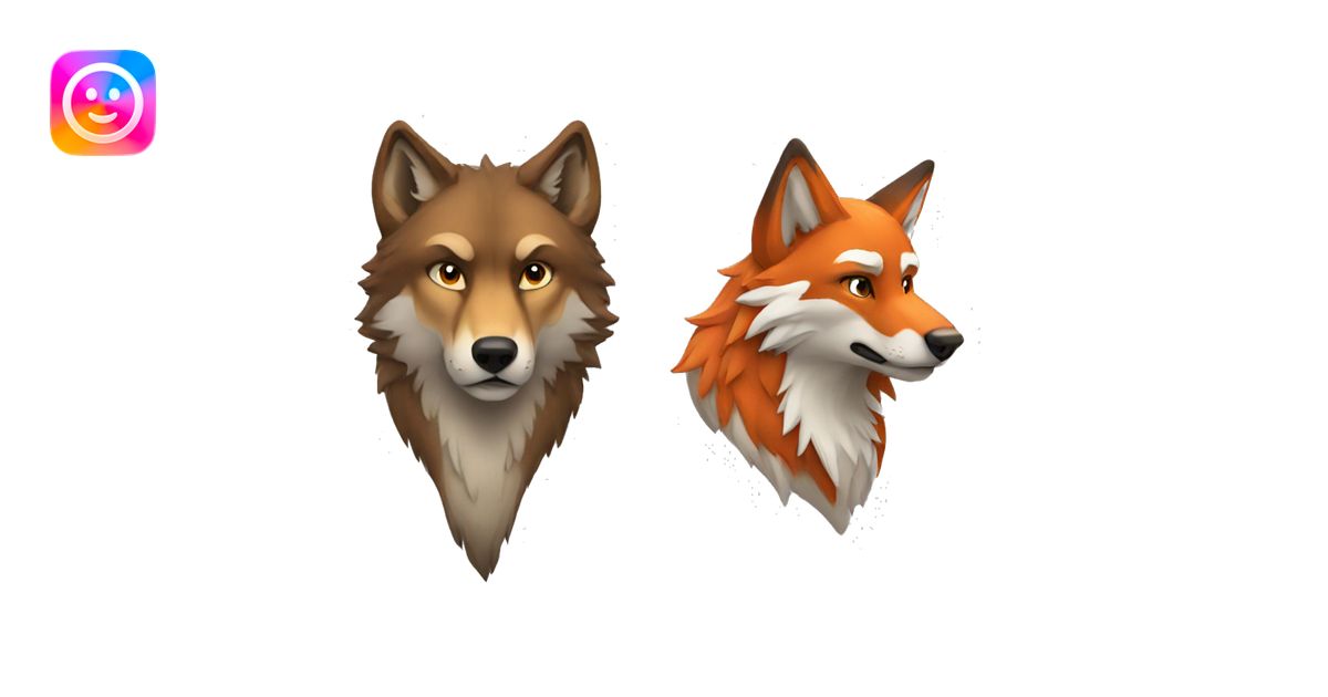wolf and fox emoji | AI Emoji Generator