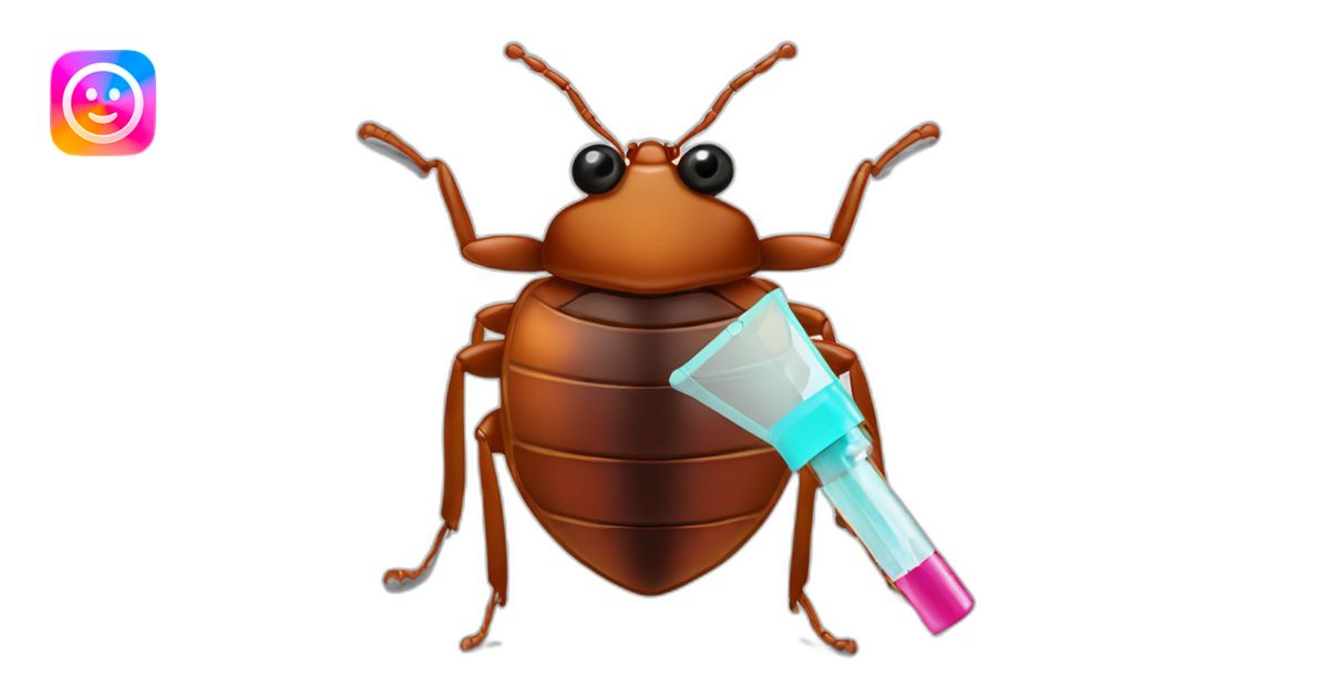 bed bug being sprayed with perfume emoji | AI Emoji Generator