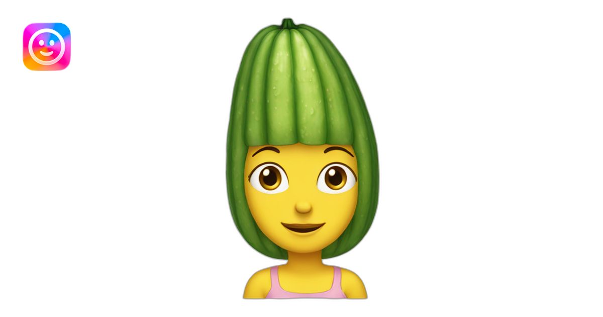 cucumber girl simpson style emoji | AI Emoji Generator