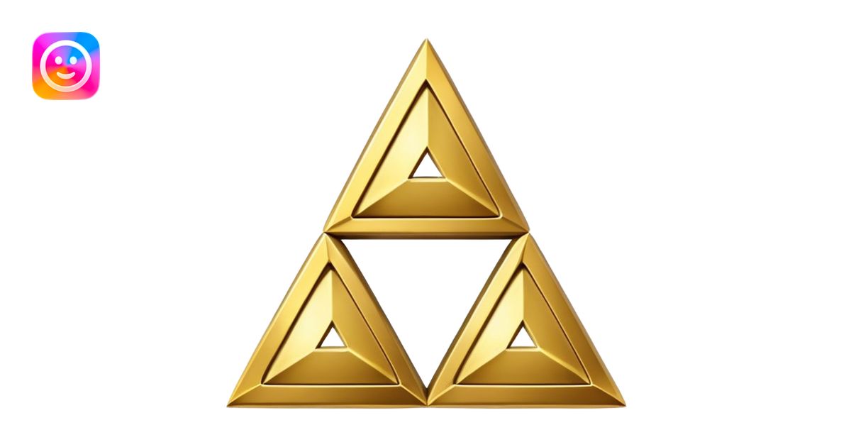 Triforce symbol from Legend of Zelda, three golden triangles arranged ...