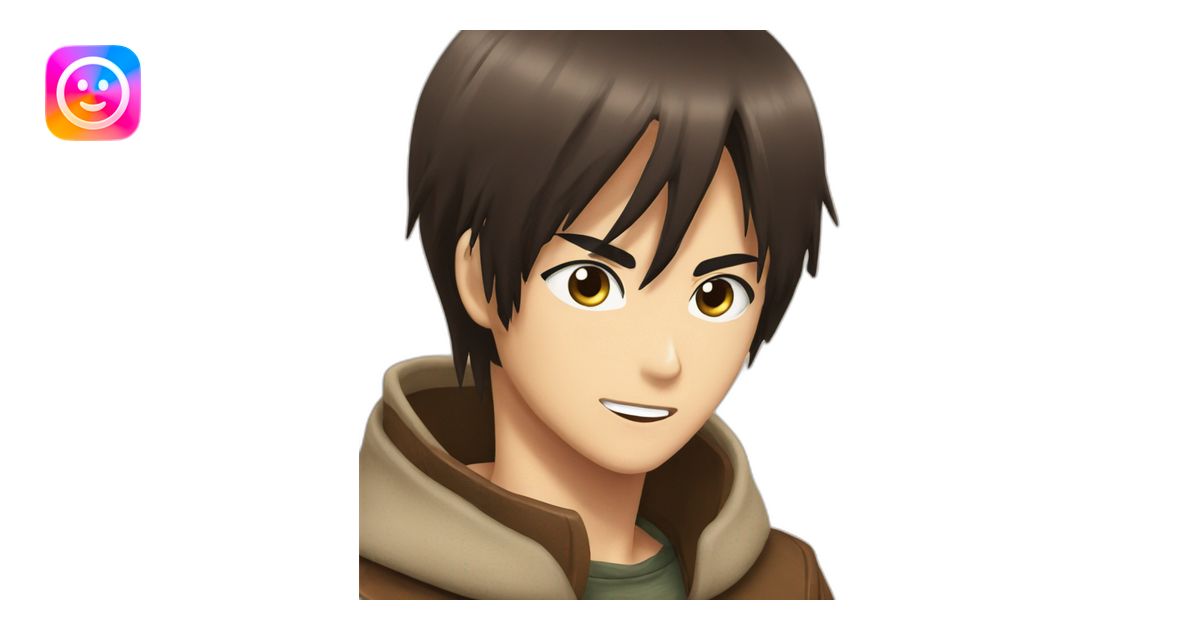 Eren qui embrasse Mikasa emoji | AI Emoji Generator