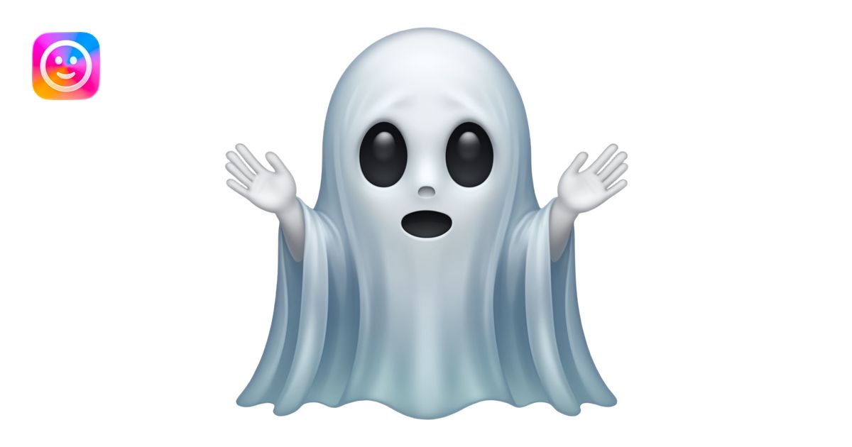 realistic ghost without a face emoji | AI Emoji Generator