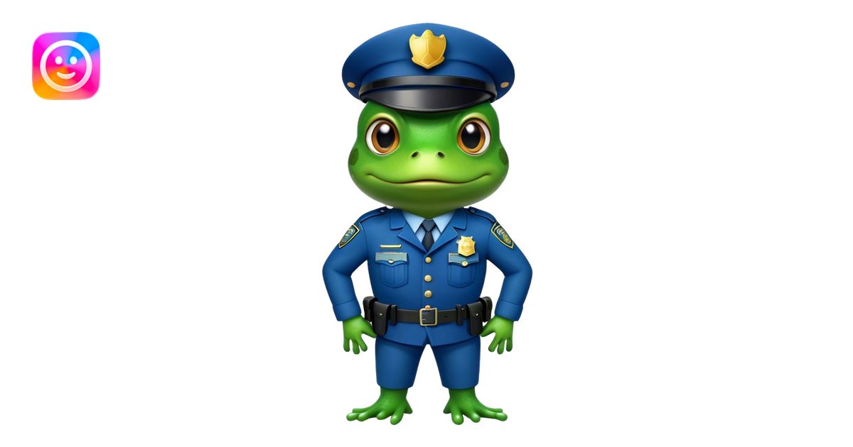 A frog police officer emoji | AI Emoji Generator
