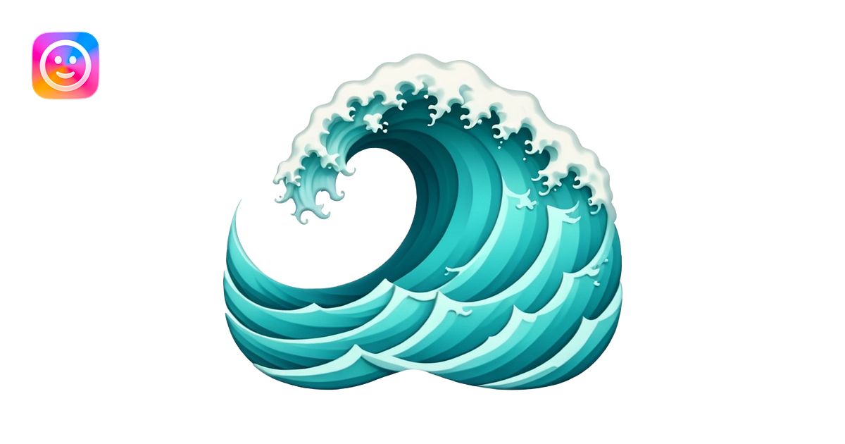 Create a highly polished, 3D game UI–style illustration of a SEA WAVE ...
