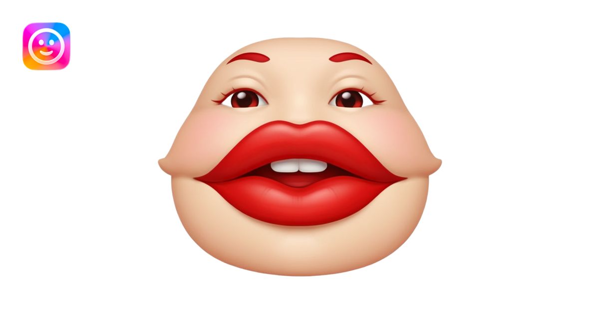 Huge lips emoji emoji | AI Emoji Generator