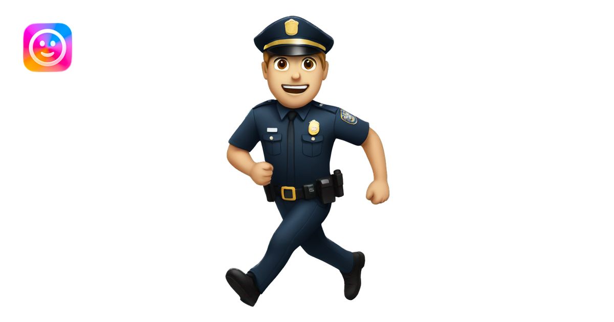 a cop running emoji | AI Emoji Generator