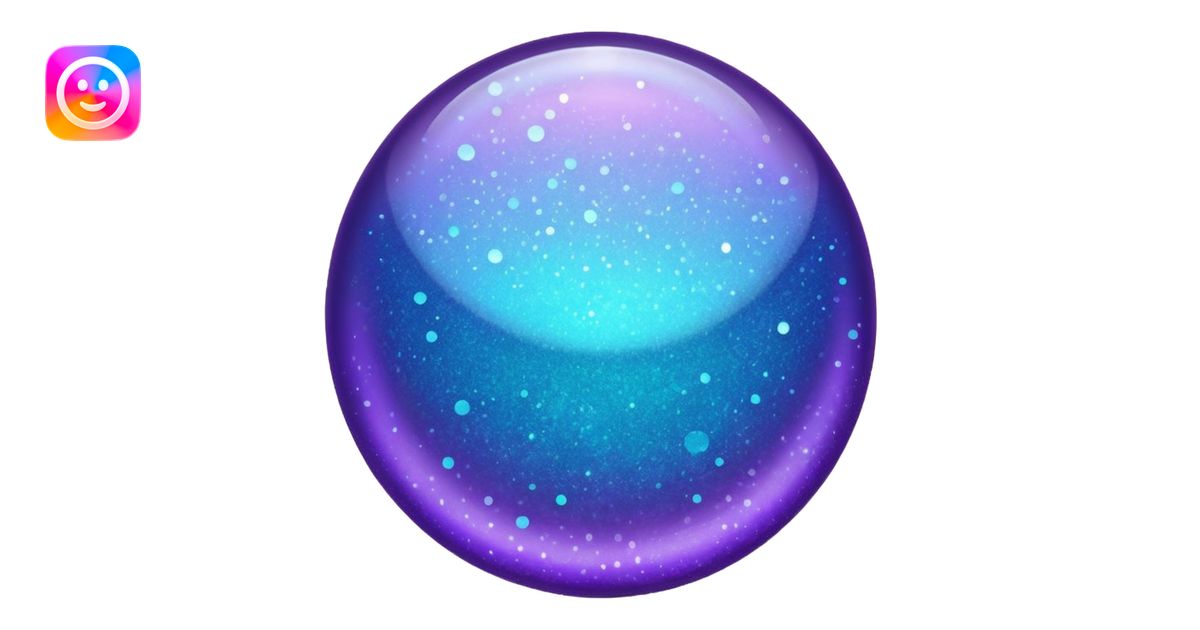 Glitter Purple and Cian add emoji | AI Emoji Generator