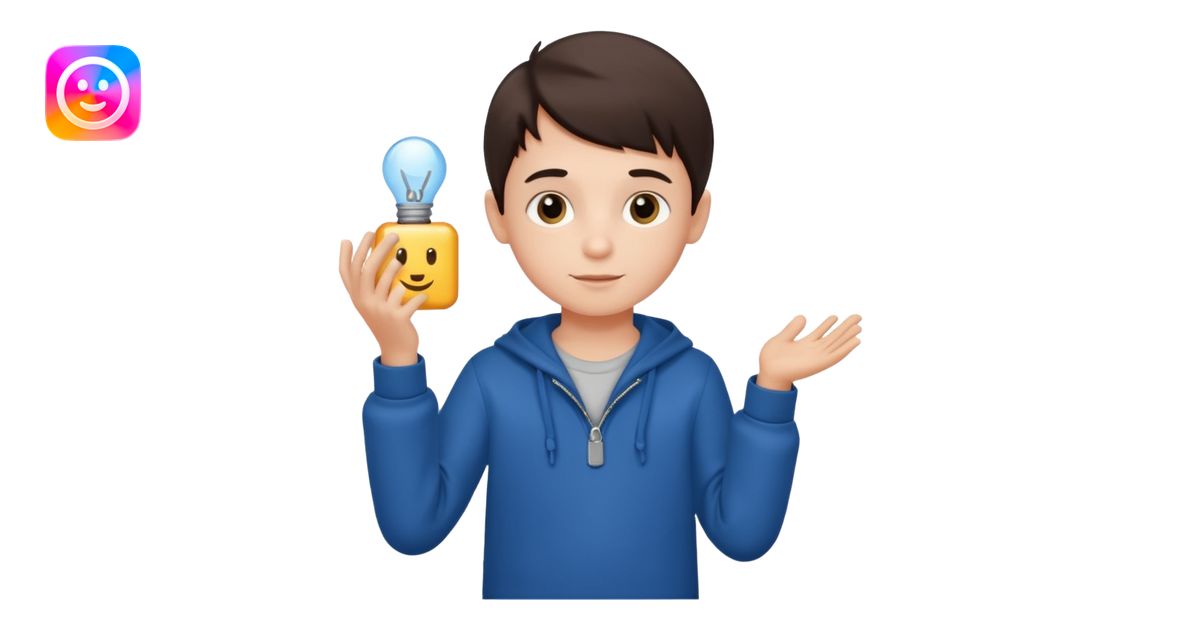 3D imoji of The little boy who is a magic designer, he is a graphic ...