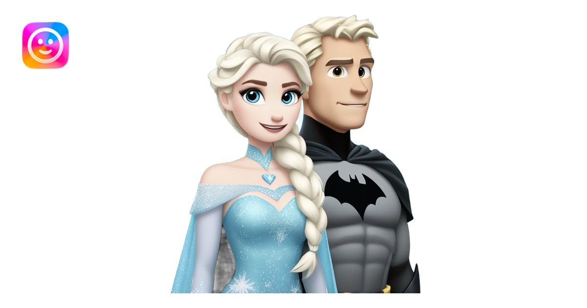 Batman with elsa frozen emoji | AI Emoji Generator