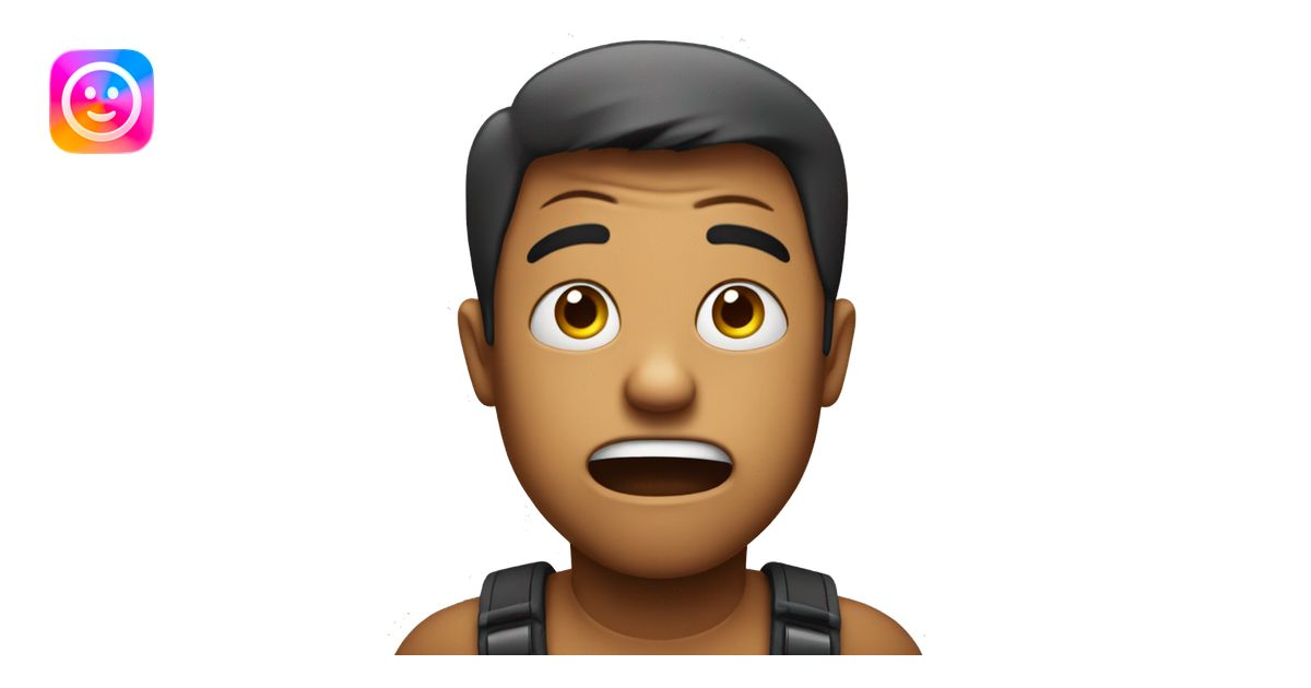 Default emoji shocked face emoji | AI Emoji Generator