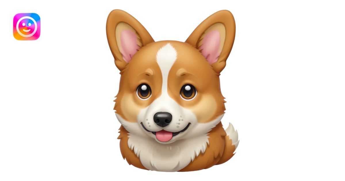tricolor corgi crying emoji | AI Emoji Generator