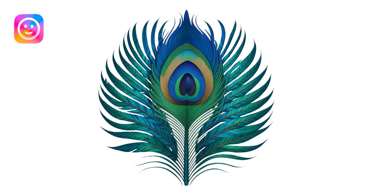 create a single peacock feather emoji emoji | AI Emoji Generator