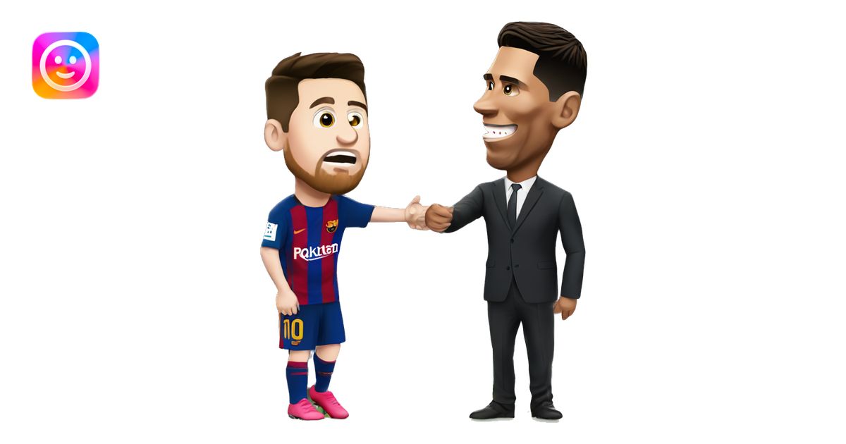 Messi slap Ronaldo emoji | AI Emoji Generator