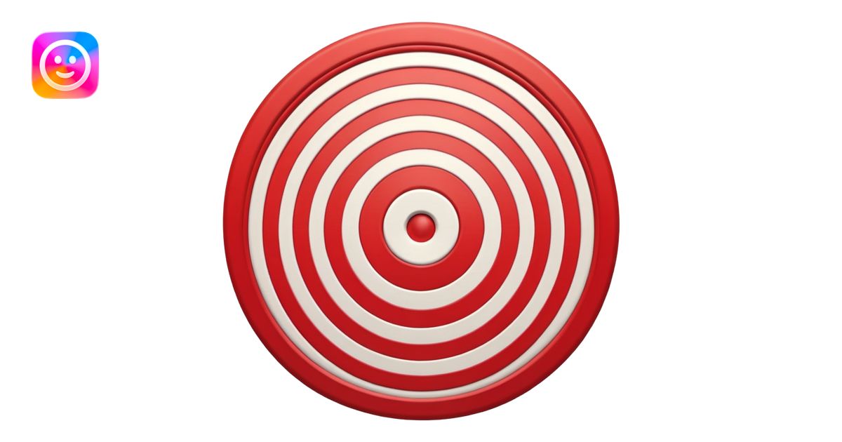 Red-white bullseye target emoji | AI Emoji Generator