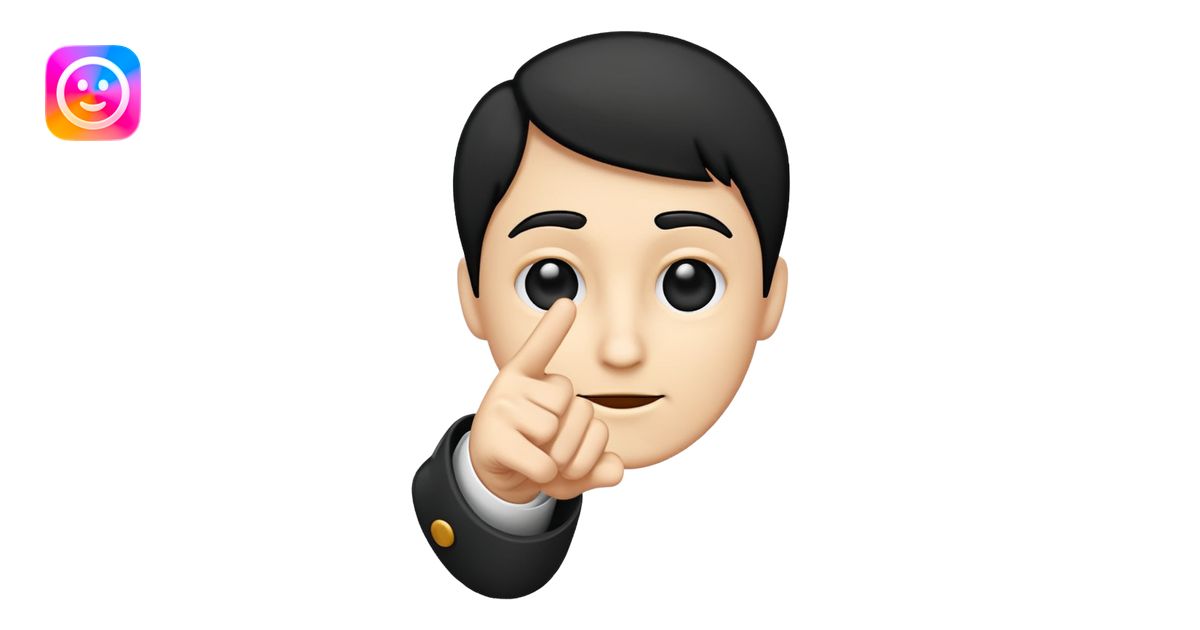 Point your finger at the face. Icon emoji | AI Emoji Generator