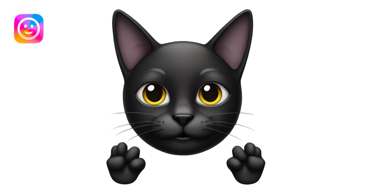 black cat peace sign emoji | AI Emoji Generator