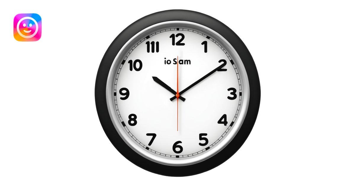 wall clock showing 8 am emoji | AI Emoji Generator