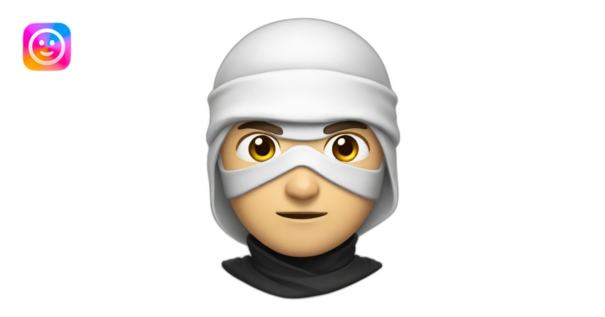 Ninja blanco emoji | AI Emoji Generator