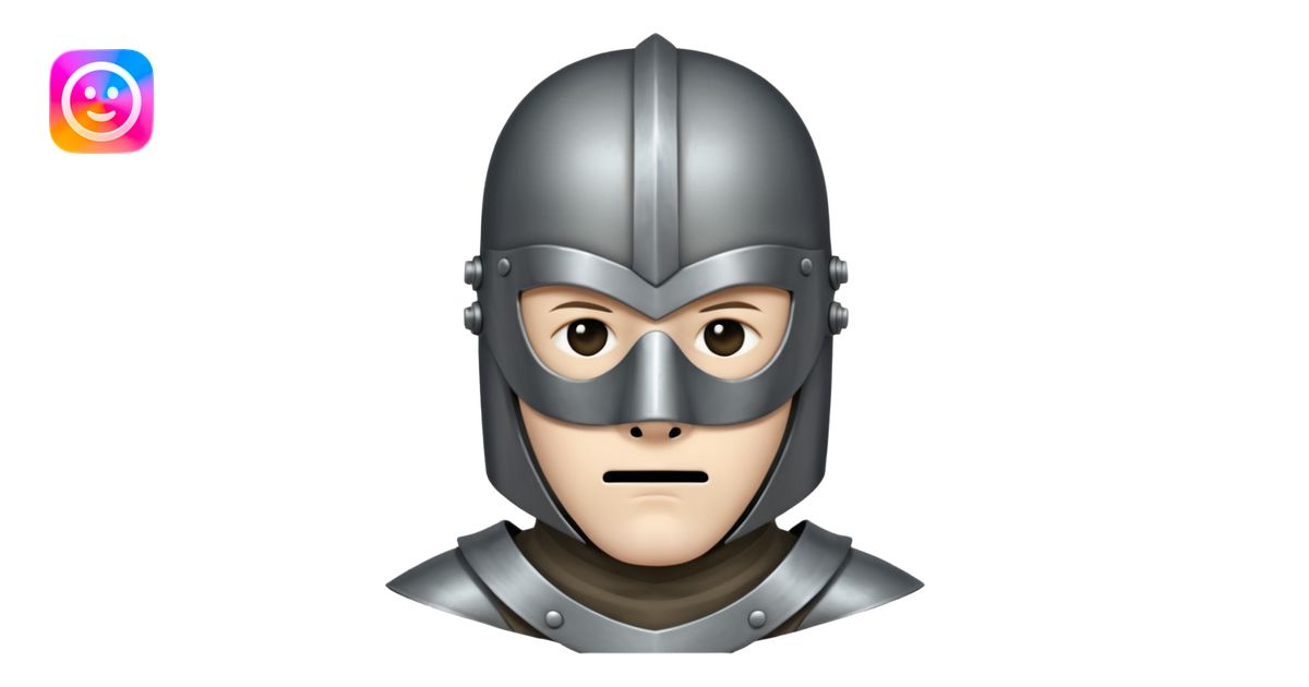 Sad Knight with mask emoji | AI Emoji Generator