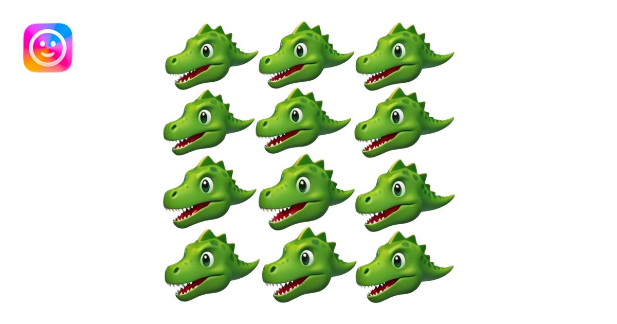 Every reaction of a dinosaur faced emoji emoji | AI Emoji Generator