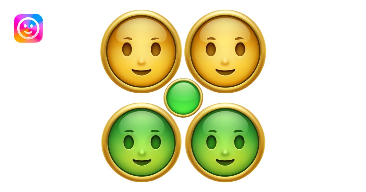 three with a curcle that unites them with golden and green colours ...