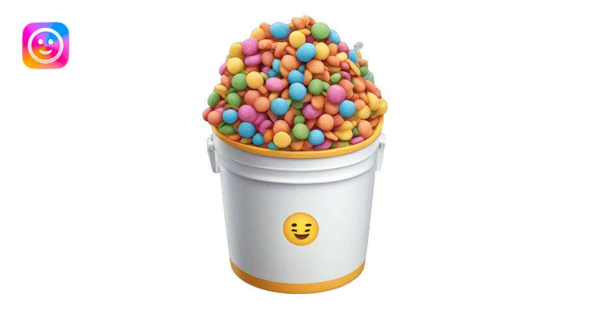 container of rainbow sprinkles emoji | AI Emoji Generator