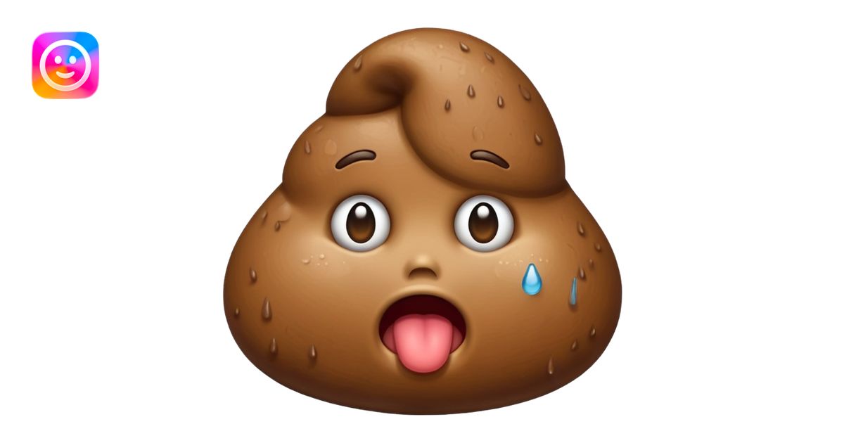 a poop crying emoji | AI Emoji Generator