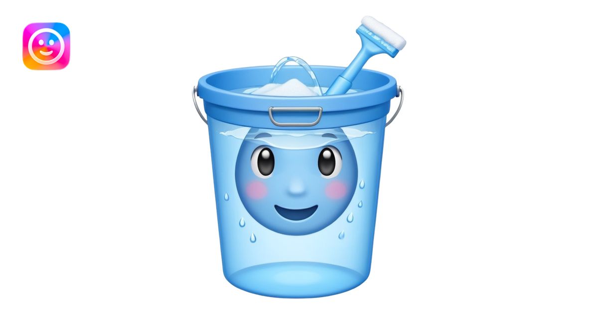 bucket with a rag for cleaning emoji | AI Emoji Generator
