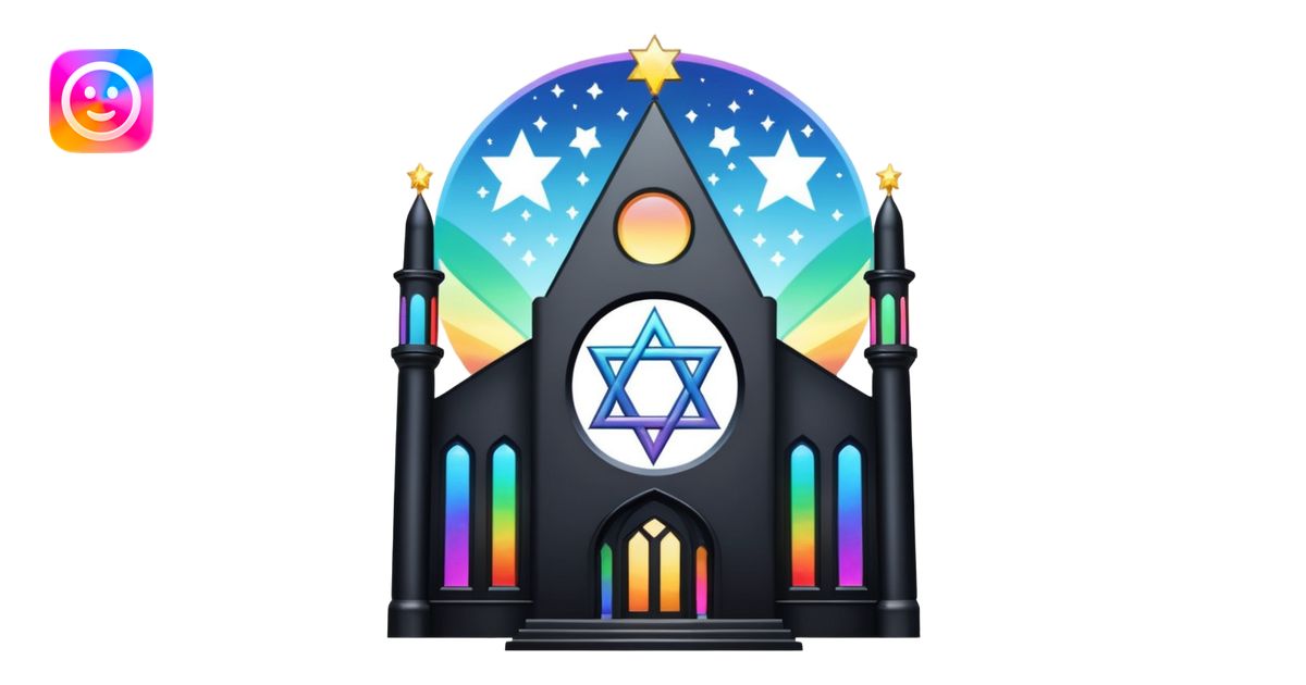 jewish synagogue temple in dark goth aesthetic style with black ...