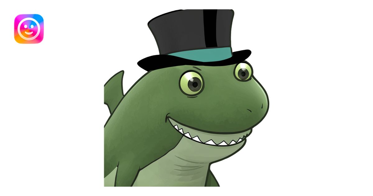 Shark with a top hat meme | AI Emoji Generator