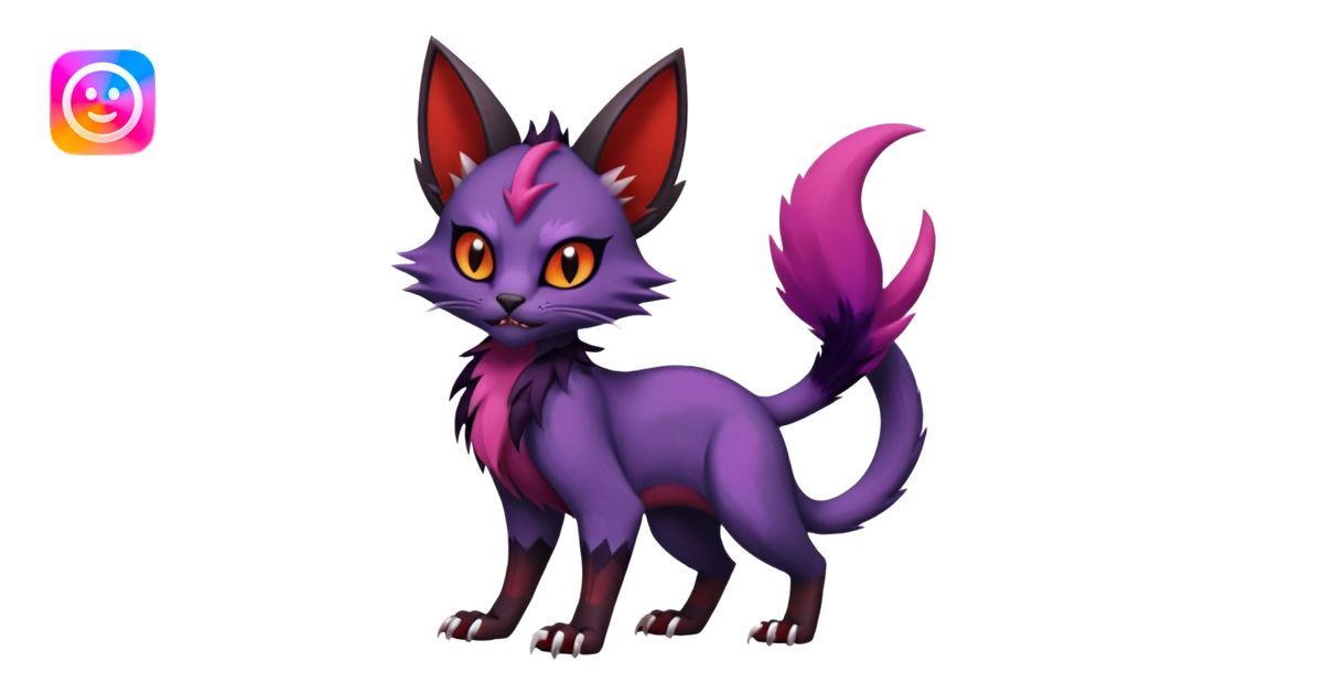 Black edgy Noivern-Noibat-Purloin-Torracat-Lykoi-Caracal-cat-Fakemon ...