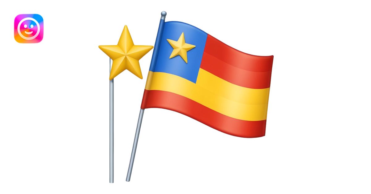 A flag with nine horizontal stripes, alternating red and yellow ...