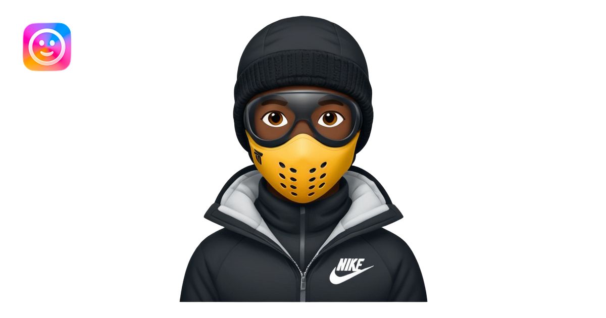 Nike ski mask black man emoji | AI Emoji Generator