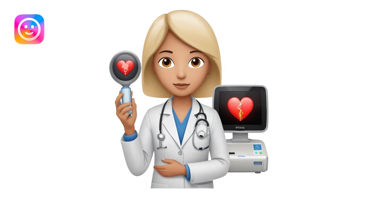 Cardiac sonographer with Philips ultrasound machine emoji | AI Emoji ...