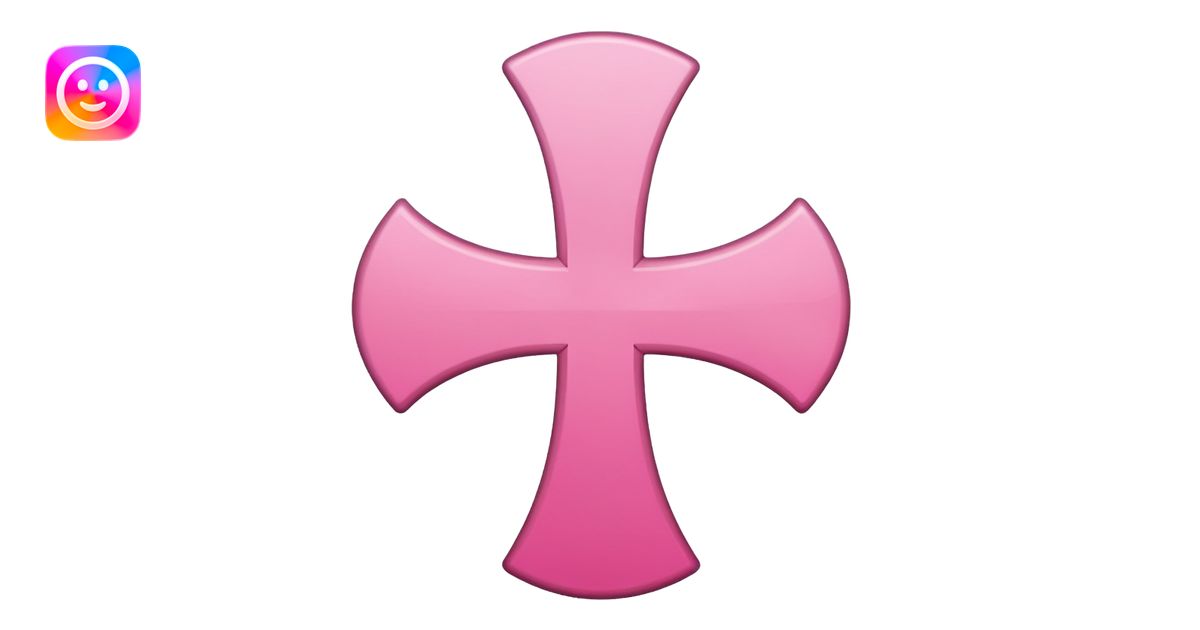 mac os icon pink cross join add emoji | AI Emoji Generator