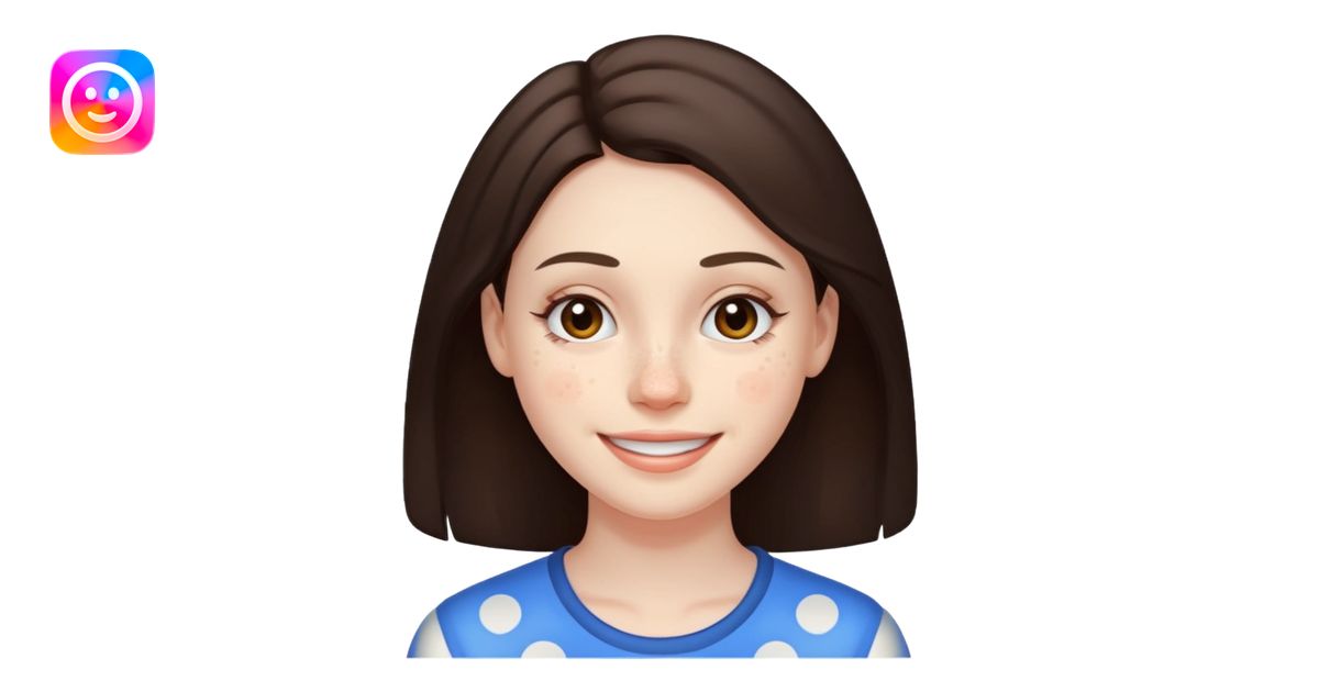 brunette with pimples on her cheek and forehead, still smiling (very ...