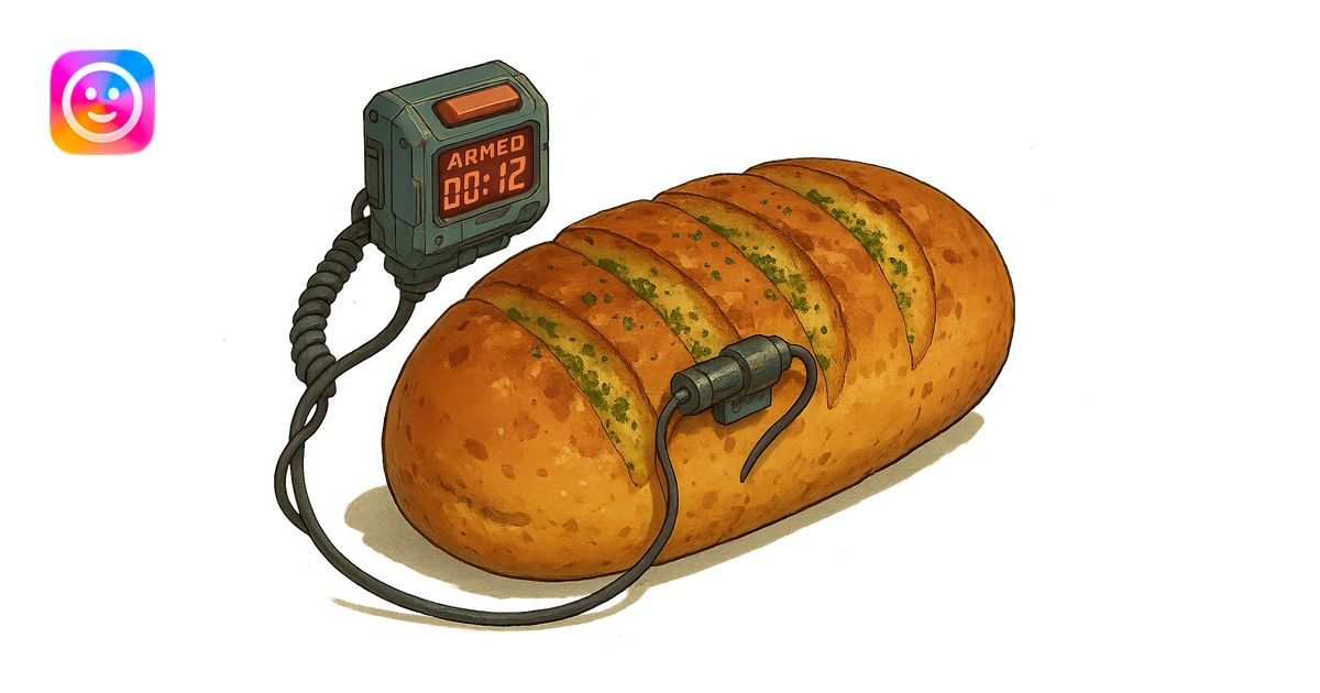 a thermonuclear hand held grenade IED, futuristic cyberpunk. The primed ...