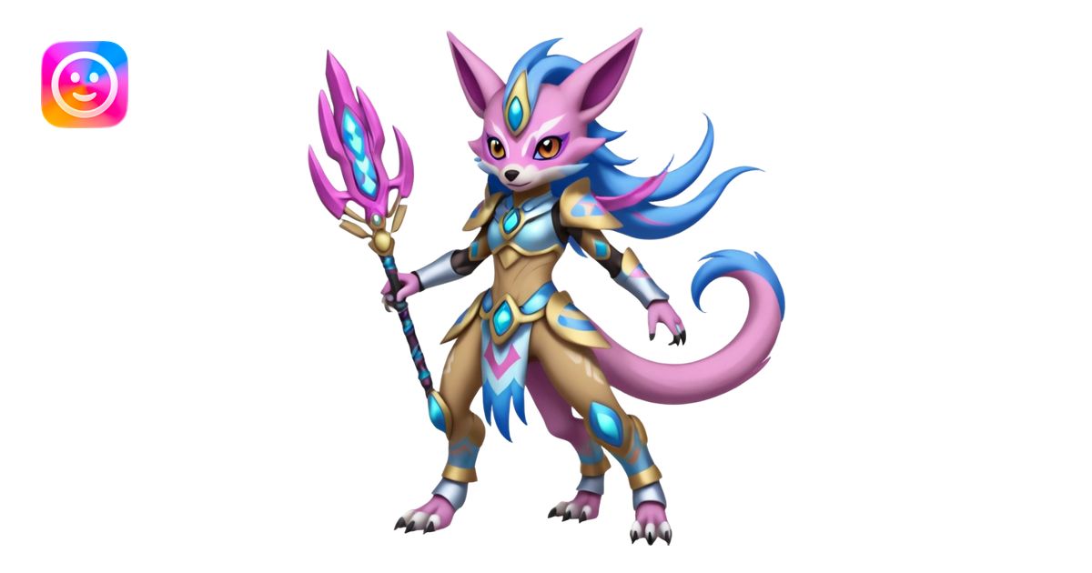 Tribal Exotic Meloetta-Renamon-Protogen-Palkia-hybrid-fusion-Fakémon ...
