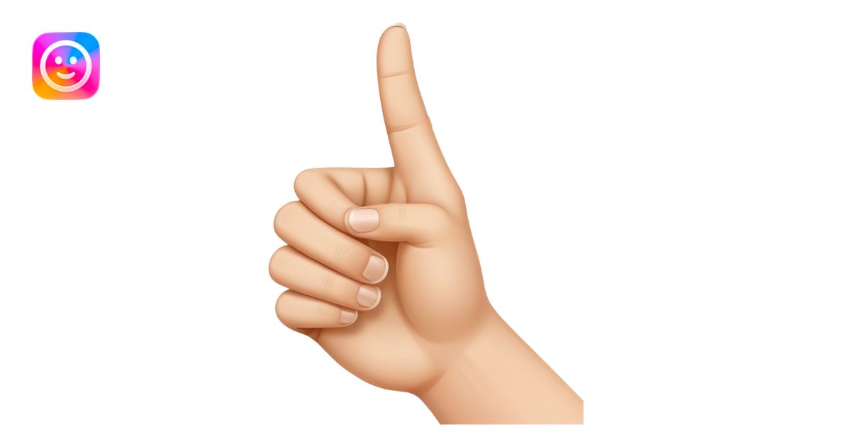 Hand with middle finger, pointer finger, and thumb up emoji | AI Emoji ...