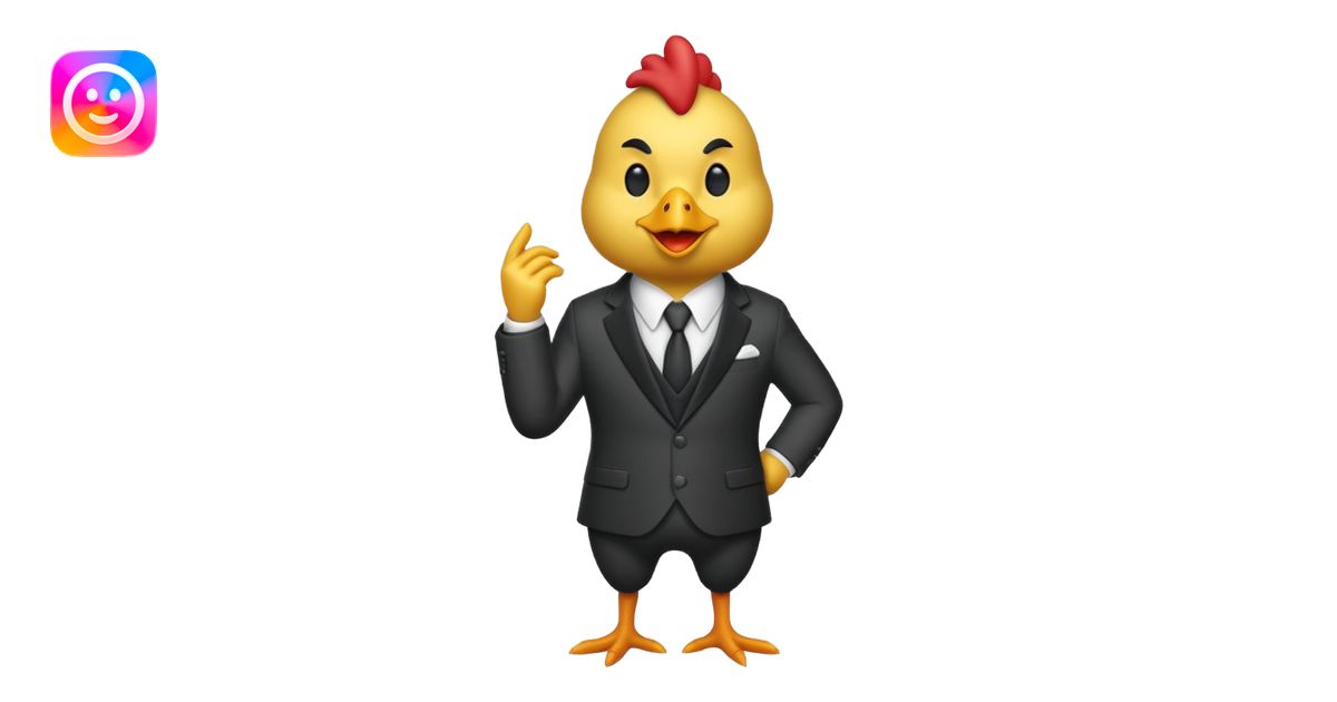 chicken in suit emoji | AI Emoji Generator