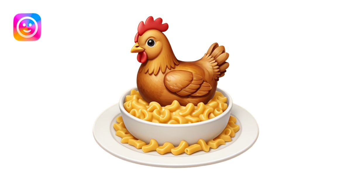 chicken with mac and cheese emoji | AI Emoji Generator