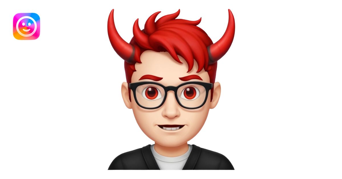 nerd face with devil horns emoji | AI Emoji Generator