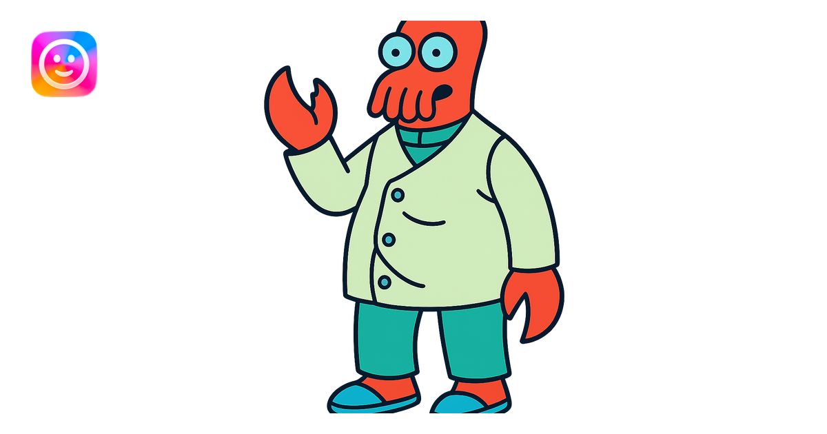 Zoidberg from Futurama, cartoon style, vibrant colors, full body ...