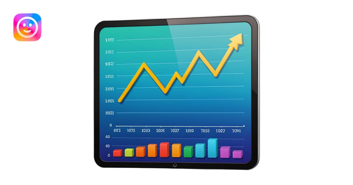 Mach mir einen trading chart auf einem bild schirm# emoji | AI Emoji ...