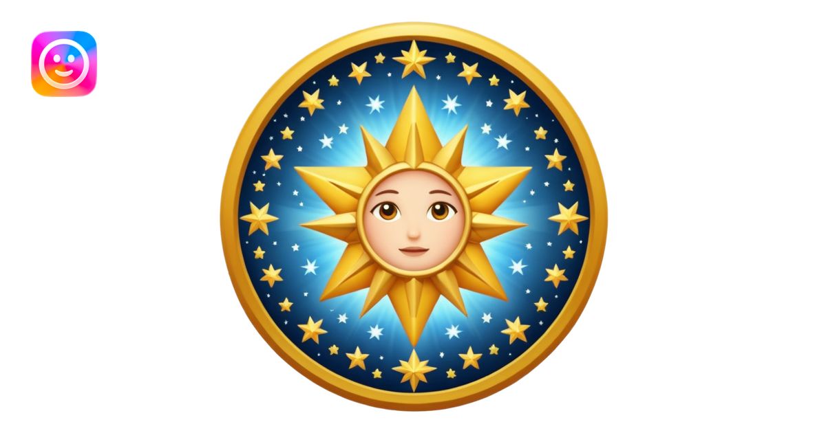 Bright star (divine guidance) circle emoji | AI Emoji Generator