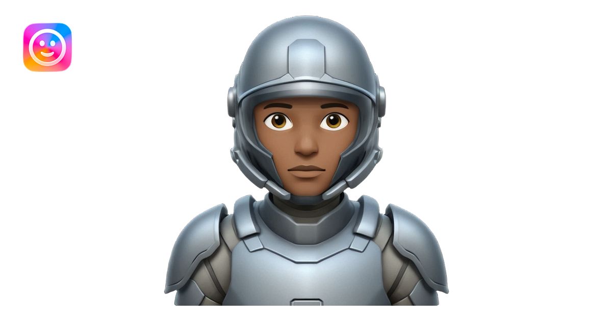 futuristic armored soldier human portrait, head and shoulders only ...