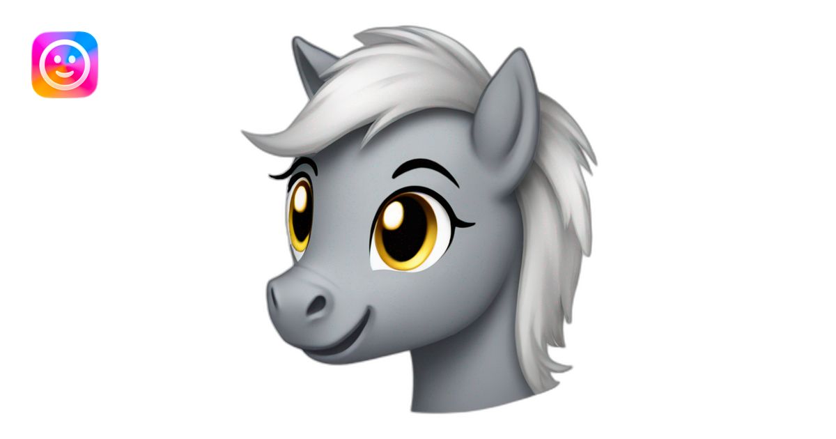 gray little pony derpy emoji | AI Emoji Generator