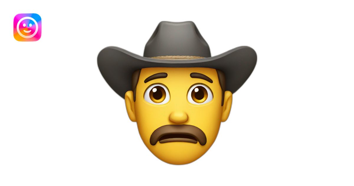Crying cowboy emoji | AI Emoji Generator