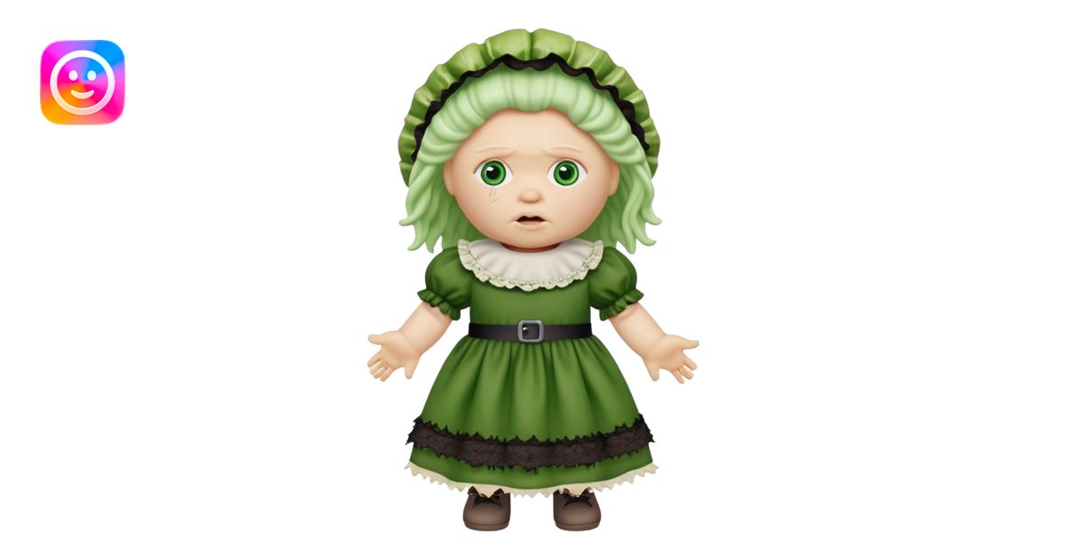 Evil cabbage patch doll emoji | AI Emoji Generator