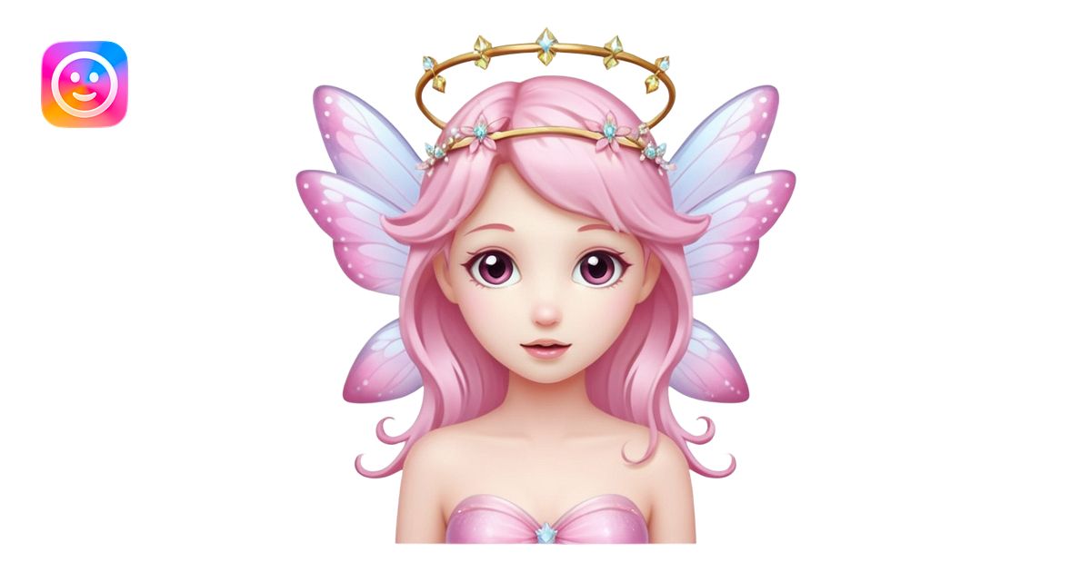 Realistic pink fairy sparkle emoji | AI Emoji Generator